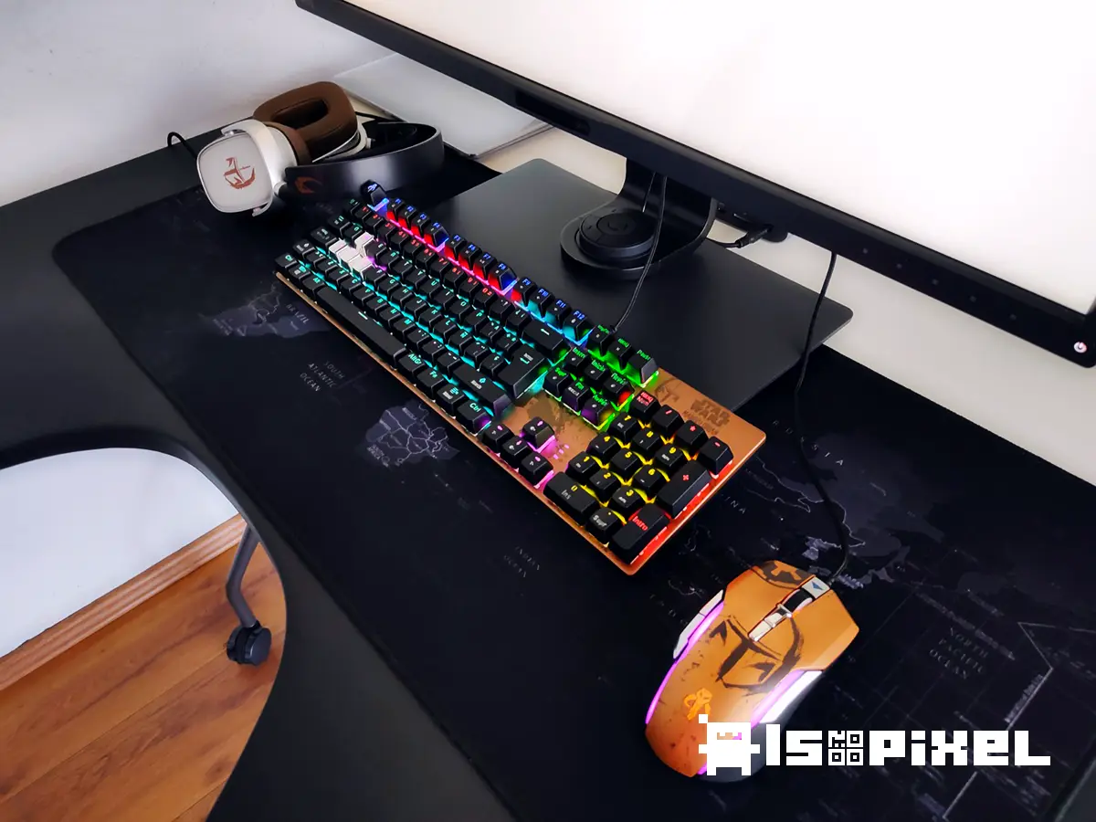 Teclado-Mouse-Audifonos-The-mandalorian-Primus-side-view | Isopixel