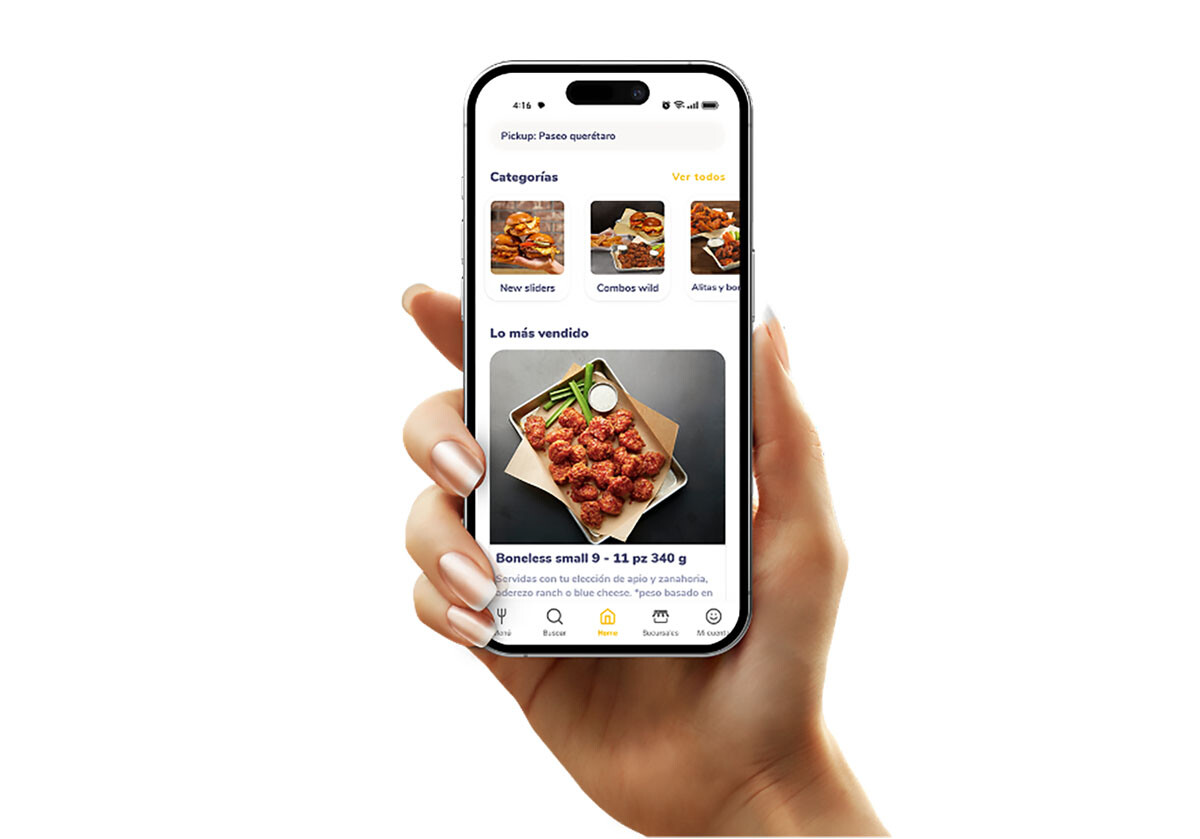 Buffalo Wild Wings presenta su nueva app para delivery y pick up